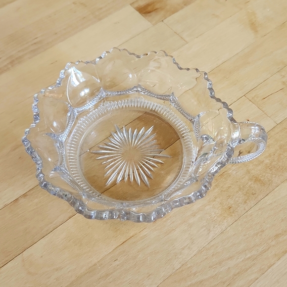 Heisey | Dining | Vintage Heisey Bowl Handle Etched Sunburst Candy Dish ...
